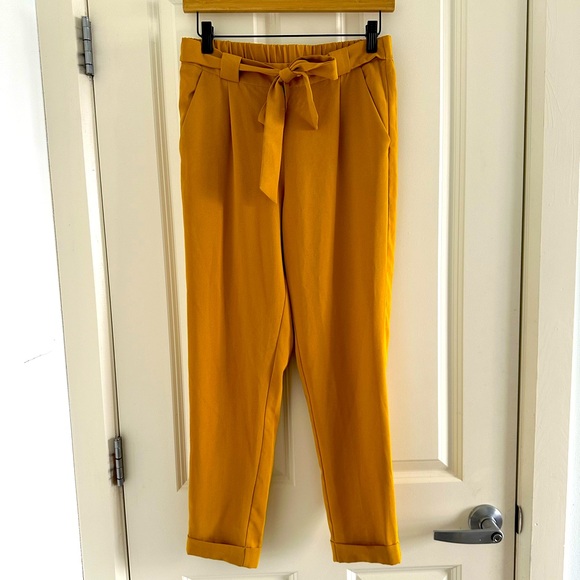 y’coo paris | Pants & Jumpsuits | Mustard Yellow Trousers Skinny Leg ...